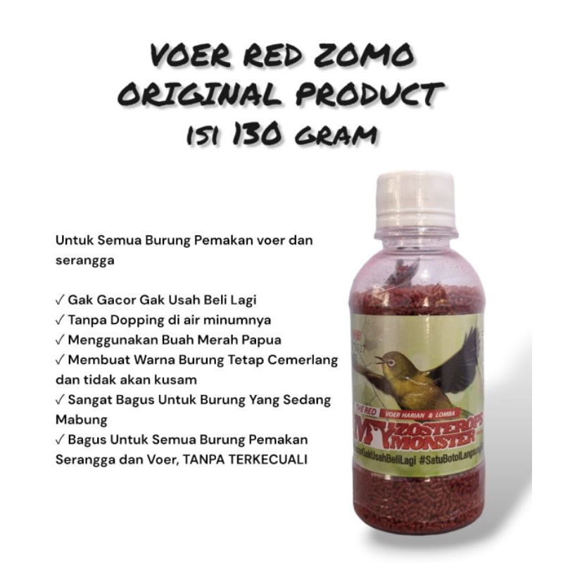 Jual voer red zomo ( zosterops monster ) | Shopee Indonesia