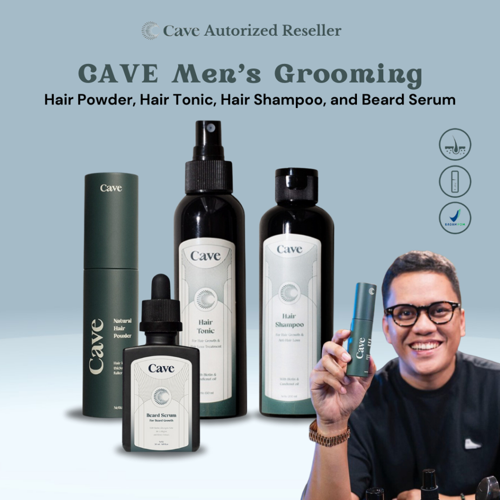 Jual CAVE Mens Grooming - Cave Natural Hair Powder Hair Tonic Hair ...