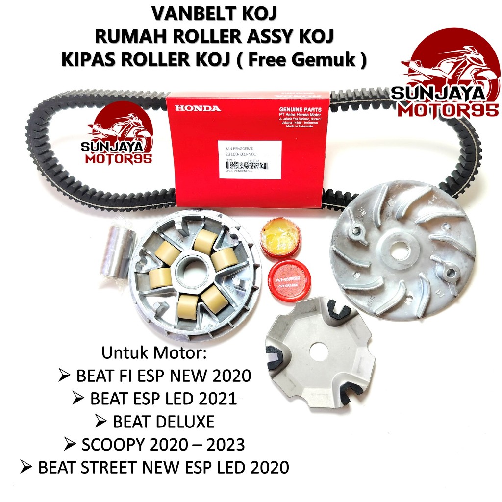 Jual PAKET CVT Rumah Roller SET Kipas Vanbelt Genio - Scoopy NEW 2020 - Beat Delexu - Beat ...