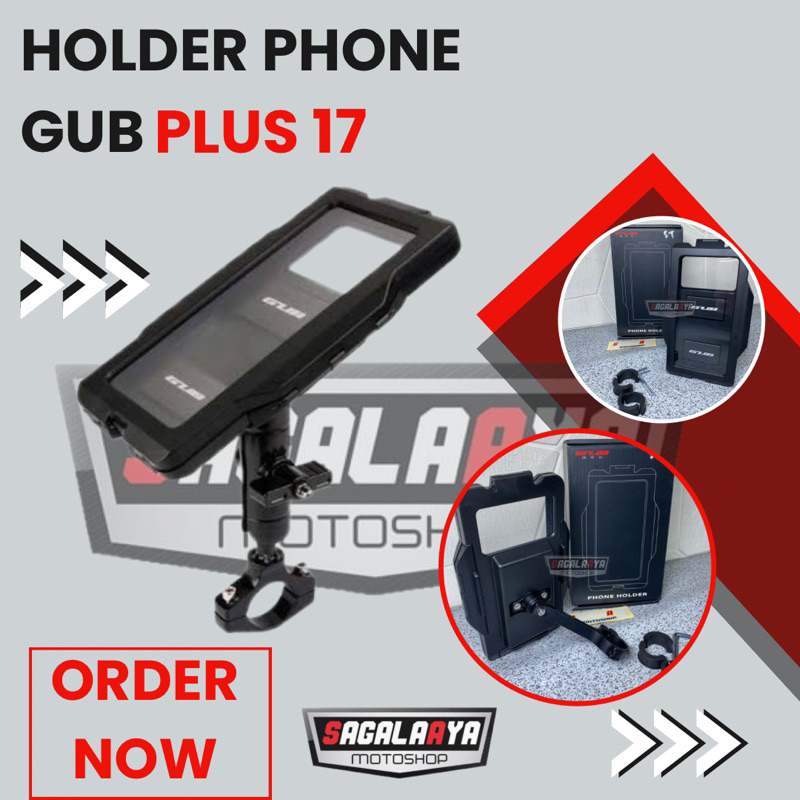 Jual Phone Holder GUB PLUS 17 Ballhead Original - Waterproof Holder HP Motor | Shopee Indonesia
