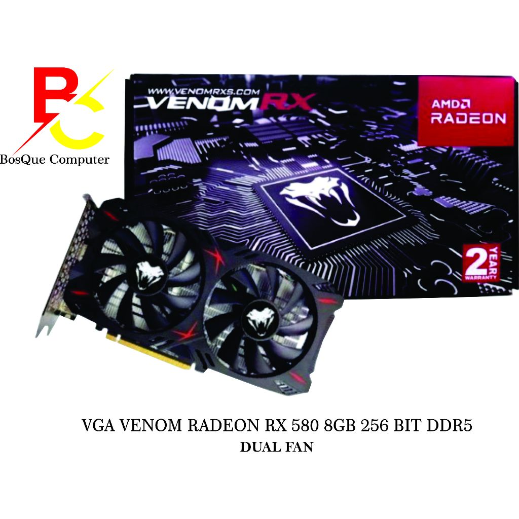 Jual VGA VENOM RX RADEON RX 580 8GB GDDR5 256 BIT | Shopee Indonesia