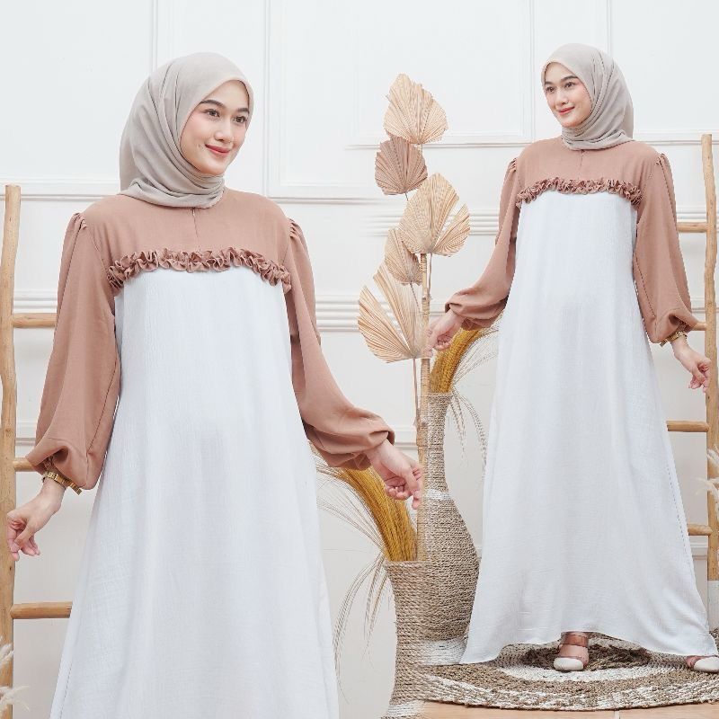 Jual GAMIS MALAYA / DRESS MALAYA CRINKLE AIRFLOW MODEL TERBARU | Shopee ...