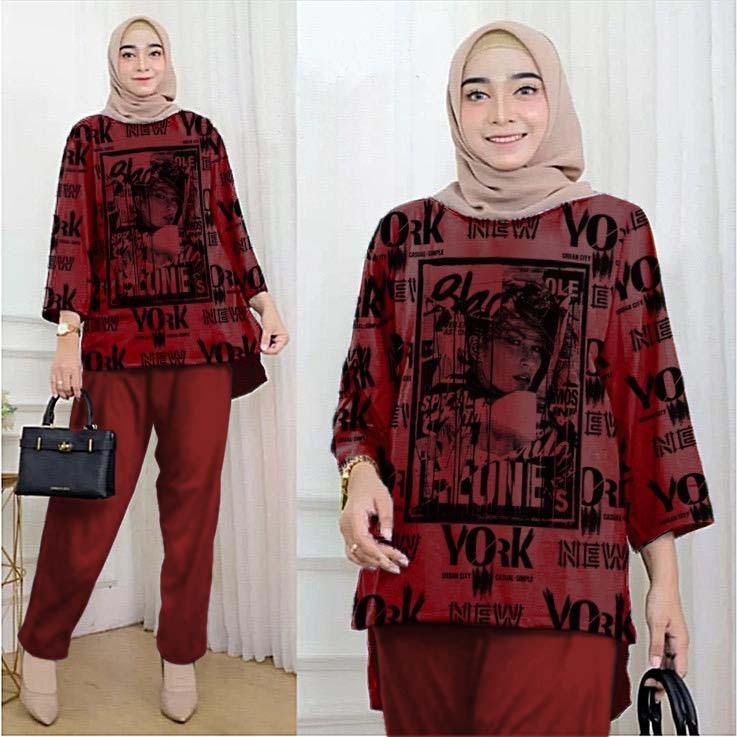 Jual ONESET SETELAN CELANA ATASAN OVERSIZE NEW YORK | Shopee Indonesia