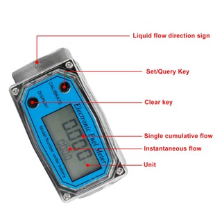 Jual Digital Turbine Flow Meter Turbin Display Lcd 1inch Fuel Fuelmeter ...