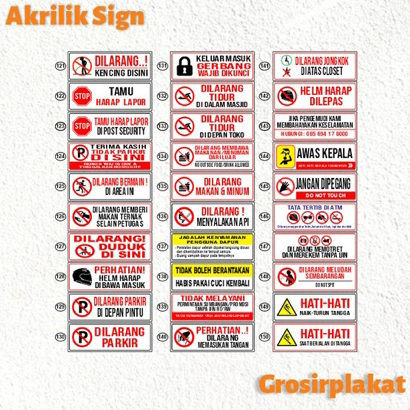 Jual Sign Akrilik Signane Custom Sign Kantor Papan Pemberitahuan ...