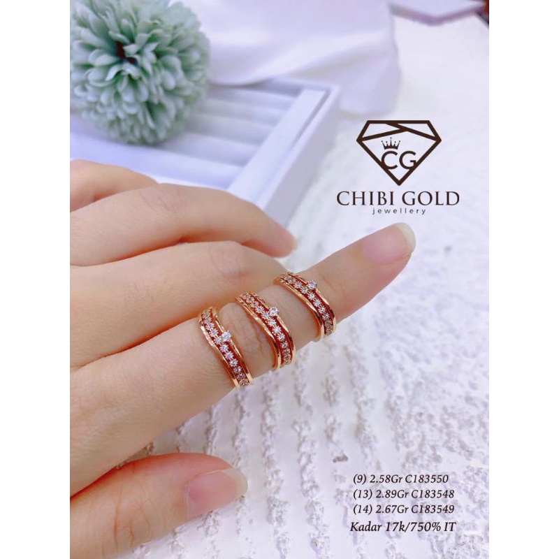 Jual CHIBI GOLD - Cincin italy emas 750 kadar 17k C183550 - chibigold ...