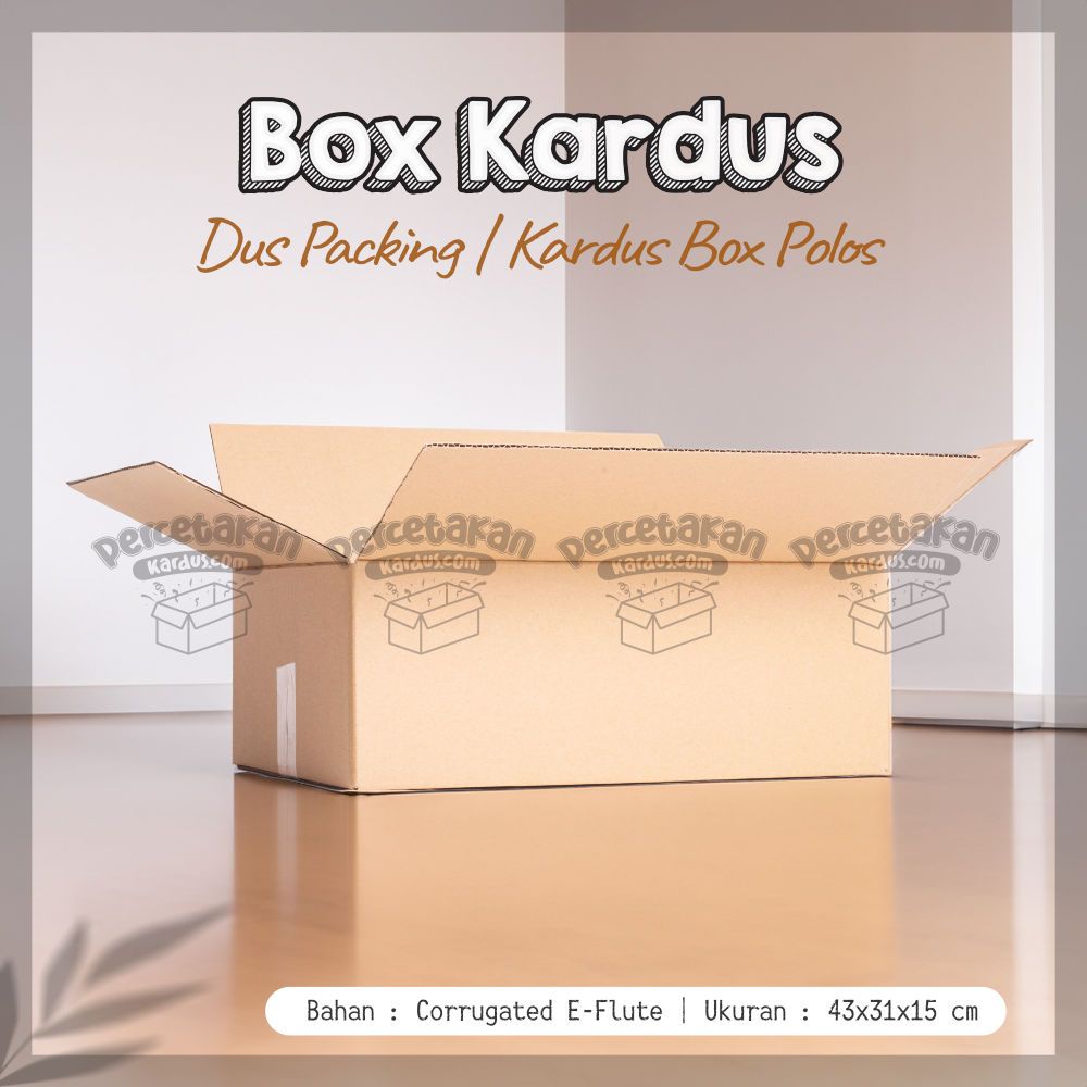 Jual BOX KARDUS Baru 43x31x15 cm DUS PACKING E-FLUTE | Kardus / Karton ...