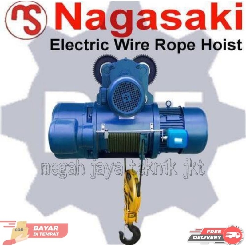 Jual ELECTRIC HOIST WIRE ROPE CRANE 3 TON X 12 METER 380V / 3 PHASE ...