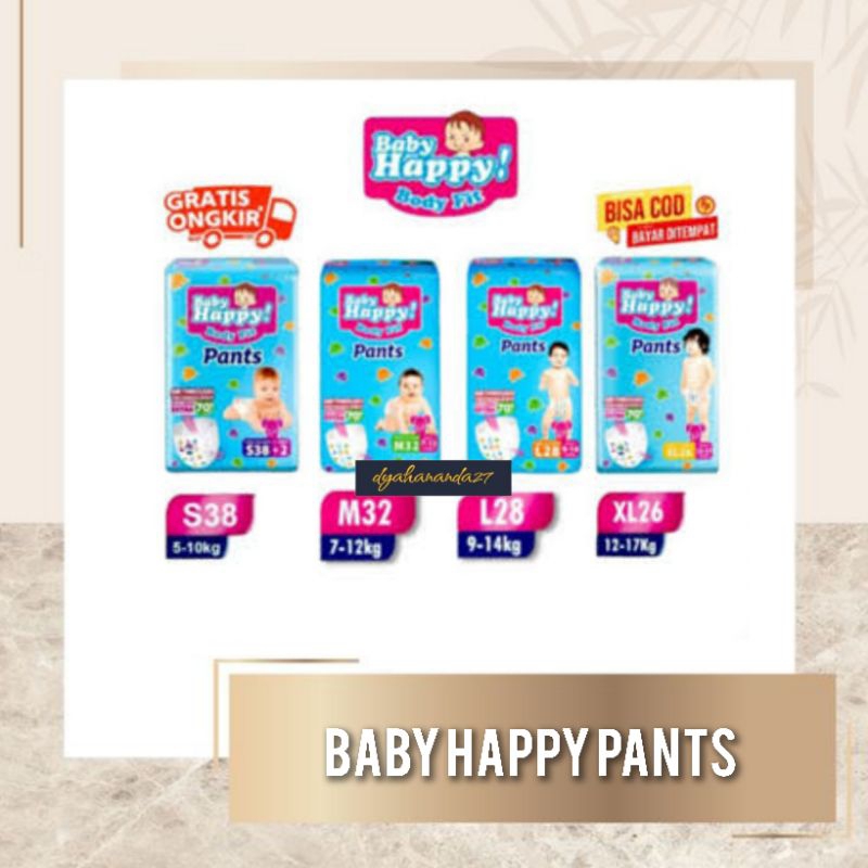 Jual Baby Happy Pants M32/L28/XL26/XXL24 | Shopee Indonesia