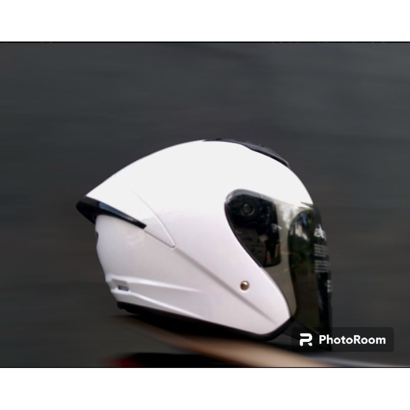 Jual HELM GM G1 SOLID WHITE, SLOT INTERCOM, SINGLE VISOR SMOKE ...