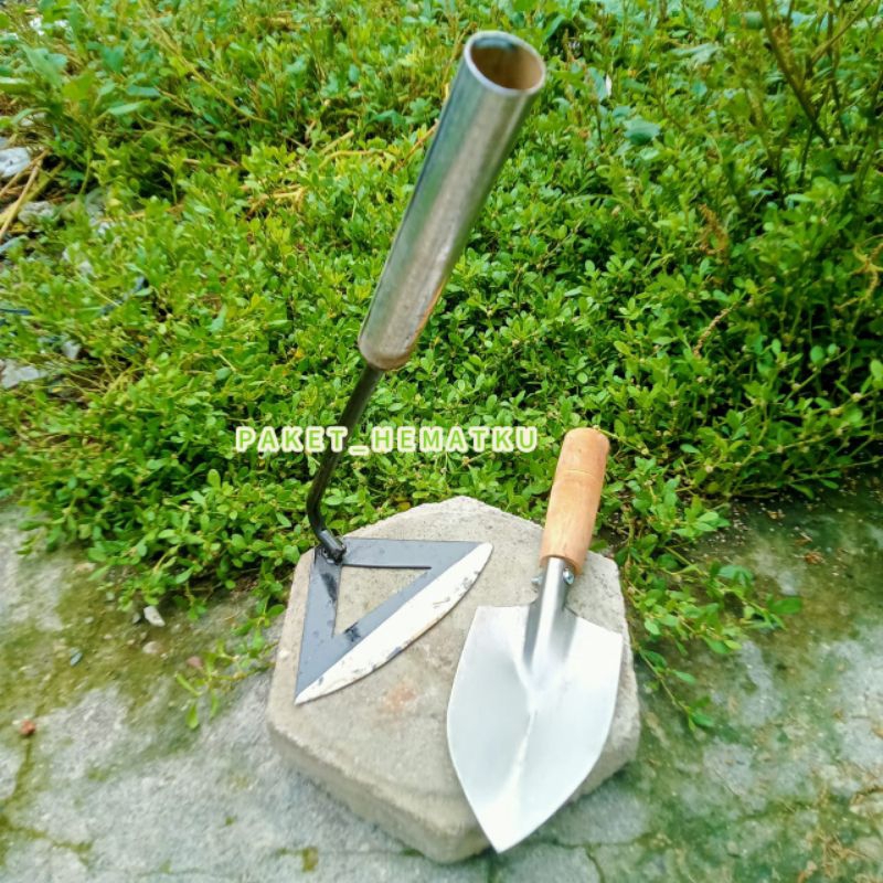 Jual Paket 2 Pcs Cangkul Kecil Berkebun Pembersih Rumput dan Sekop ...