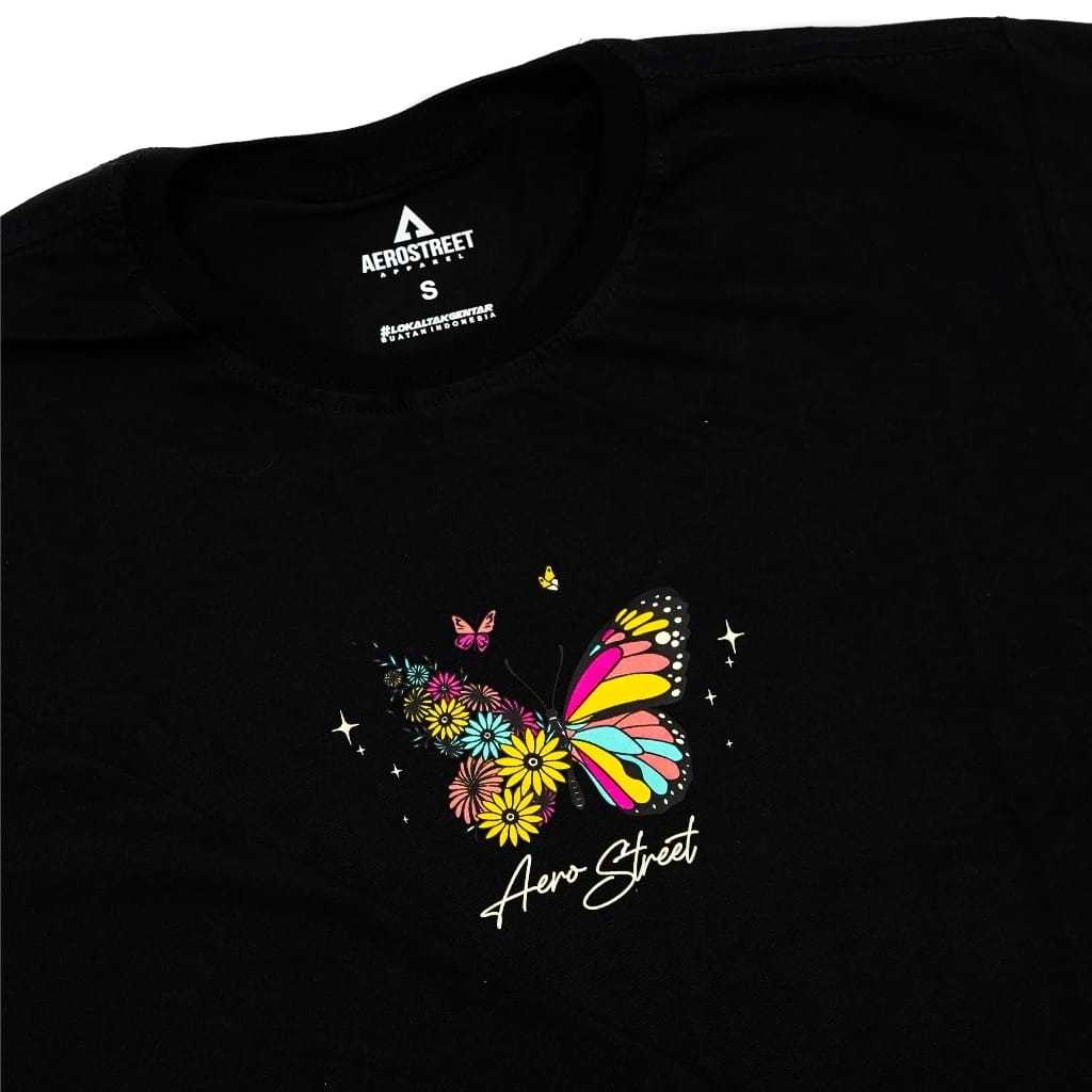 Jual Aerostreet T Shirt Butterfly Hitam Kaos Lengan Pendek Aerostreet ...