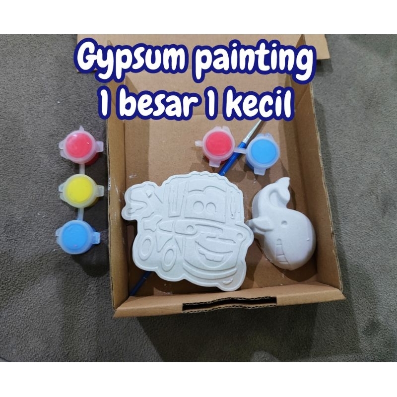 Jual Souvenir/Mainan Gypsum painting FREE STICKER bisa dadakan | Shopee ...