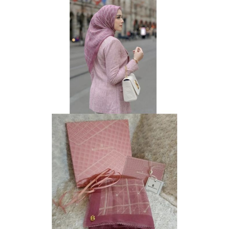 Jual louvre extended buttonscarves | Shopee Indonesia