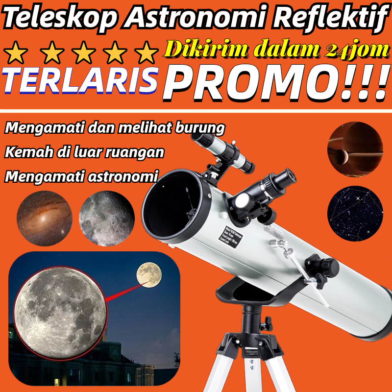 Jual 76mm Brau Teleskop Bulan Teleskop Astronomi Reflektif Kaliber ...