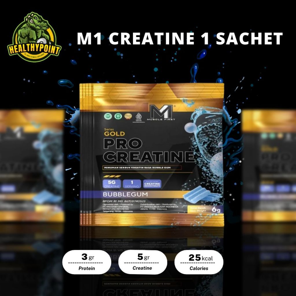 Jual M1 Muscle First Gold Pro Creatine 1 Sachet Creatine Monohydrate ...