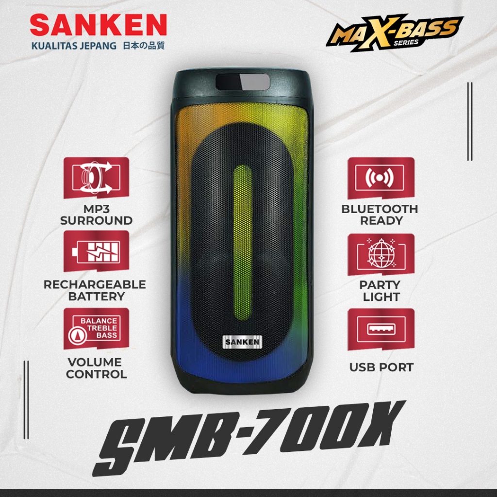 Jual Sanken Speaker Active Portable SMB-700X Max-Bass | Shopee Indonesia
