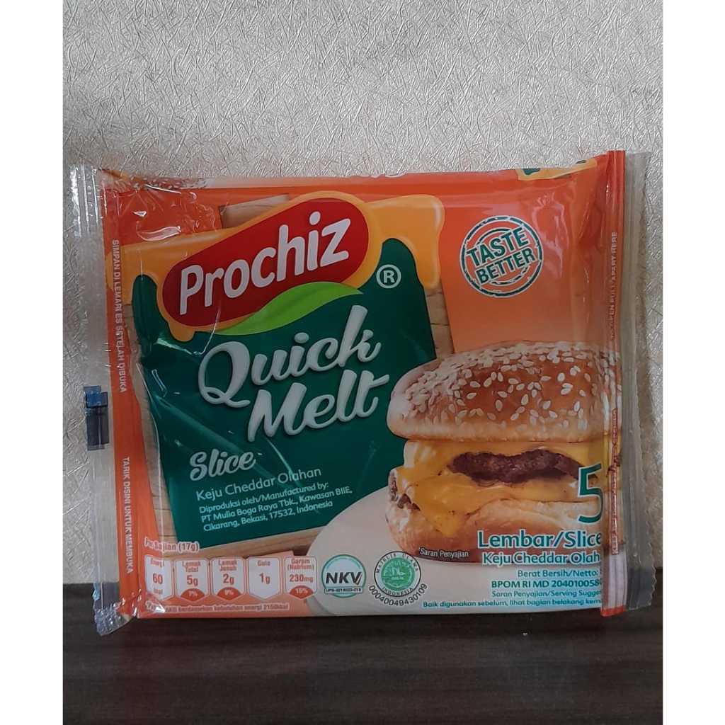 Jual PROCHIZ QUICK MELT SLICES SACHET / 5 LEMBAR /KEJU BURGER 85 GR ...