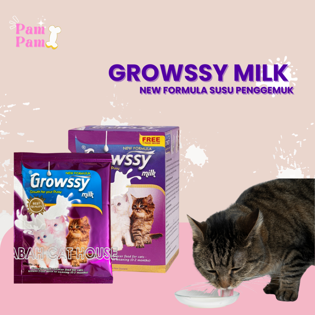Jual Growssy Susu Kucing Growsy Kitten Cat Milk Low Lactose Susu Anak Kucing Sachet 20gr ...