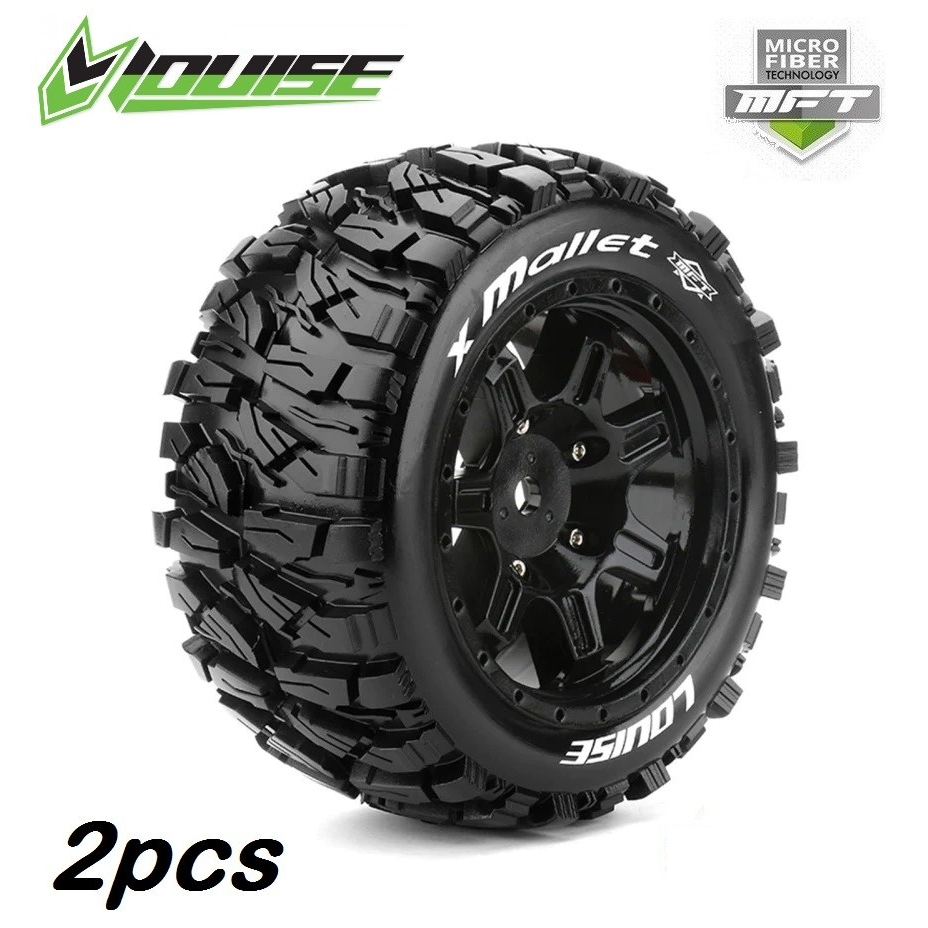 Jual Louise MFT X-Mallet 1/5 TIRE HEX 24MM Traxxas Xmaxx Black Spoke ...