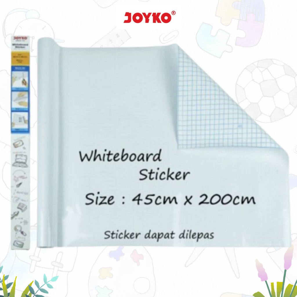 Jual Stiker Papan Tulis Putih / Whiteboard Sticker WBSK-150 Joyko (PCS ...