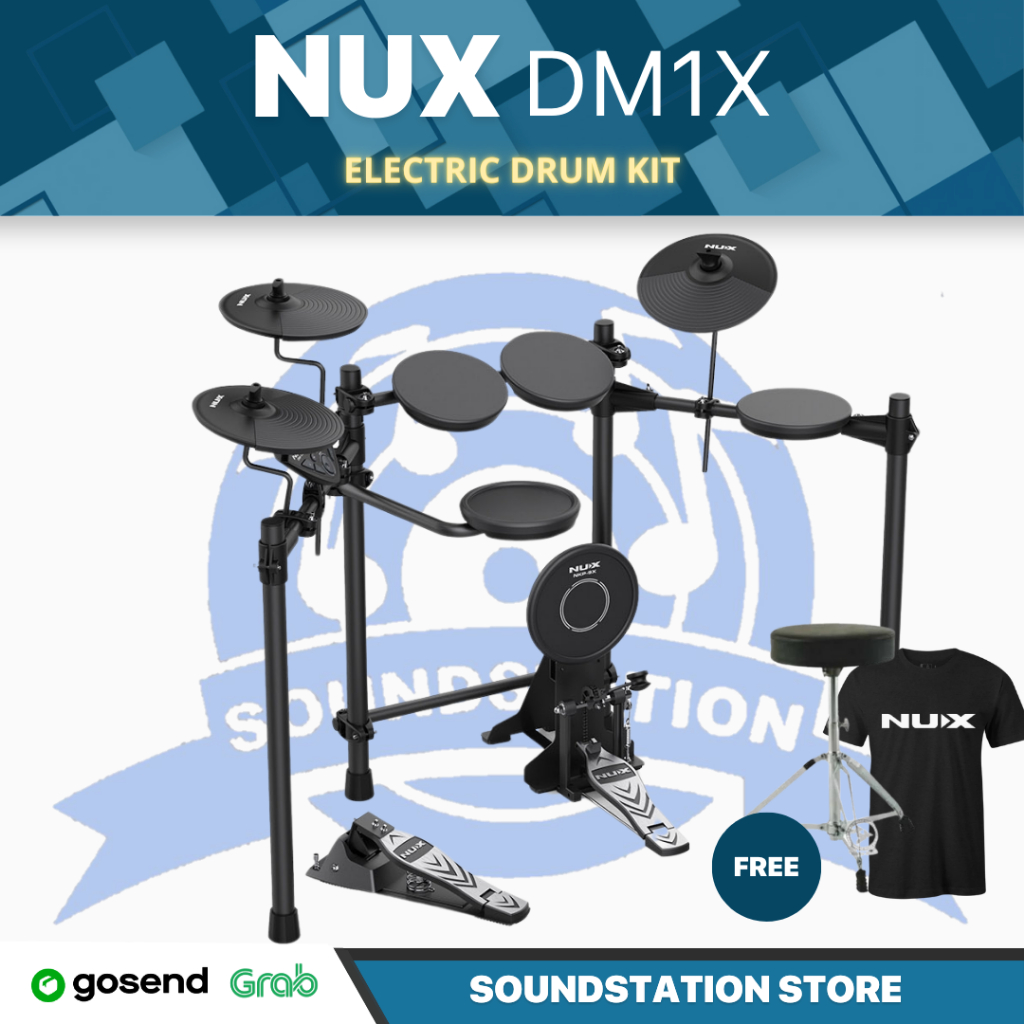 Jual NUX DM1X Electric Drum Kit Digital | Elektrik Set DM-1X | Shopee Indonesia