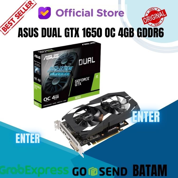 Jual VGA ASUS DUAL GTX 1650 OC 4GB GDDR6 | Shopee Indonesia