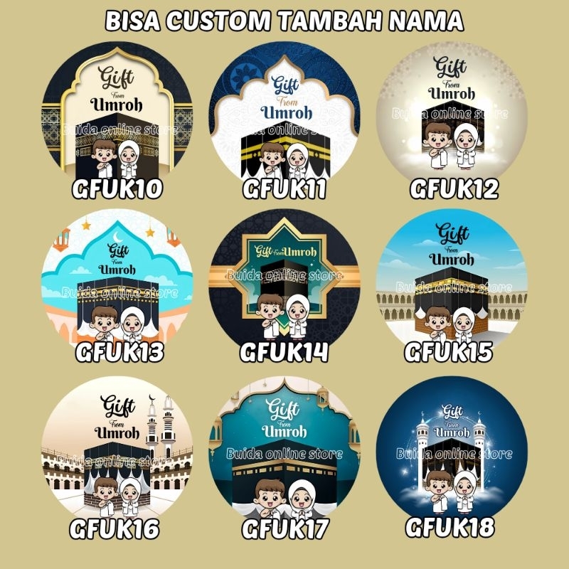 Jual Sticker stiker label Gift From Hajj & Umroh Hangtag dekorasi ...
