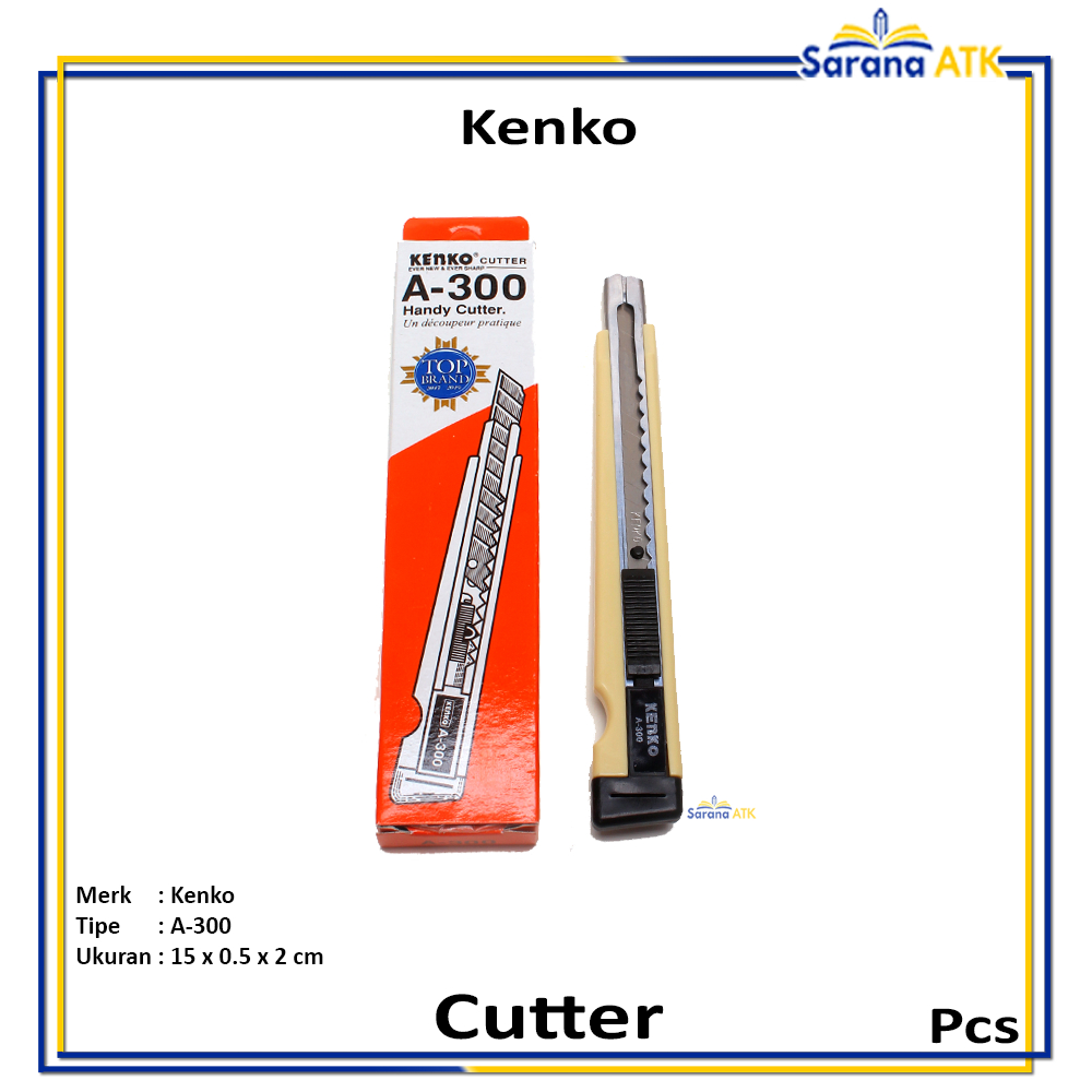 Jual Kenko - Pisau Cutter A-300 Ukuran Kecil - Pcs | Shopee Indonesia