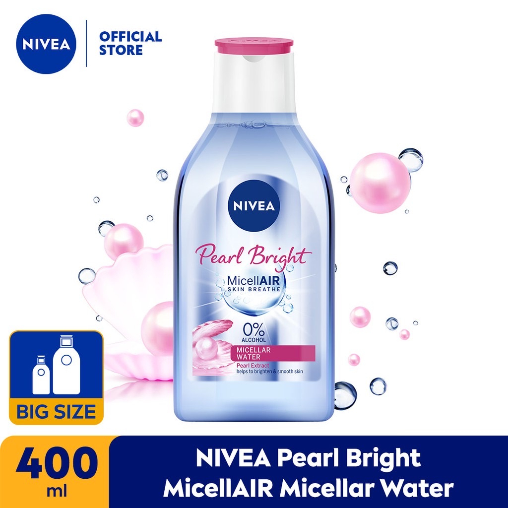 Jual NIVEA Micellar Water MicellAir - Hydration | Pearl White | Black ...