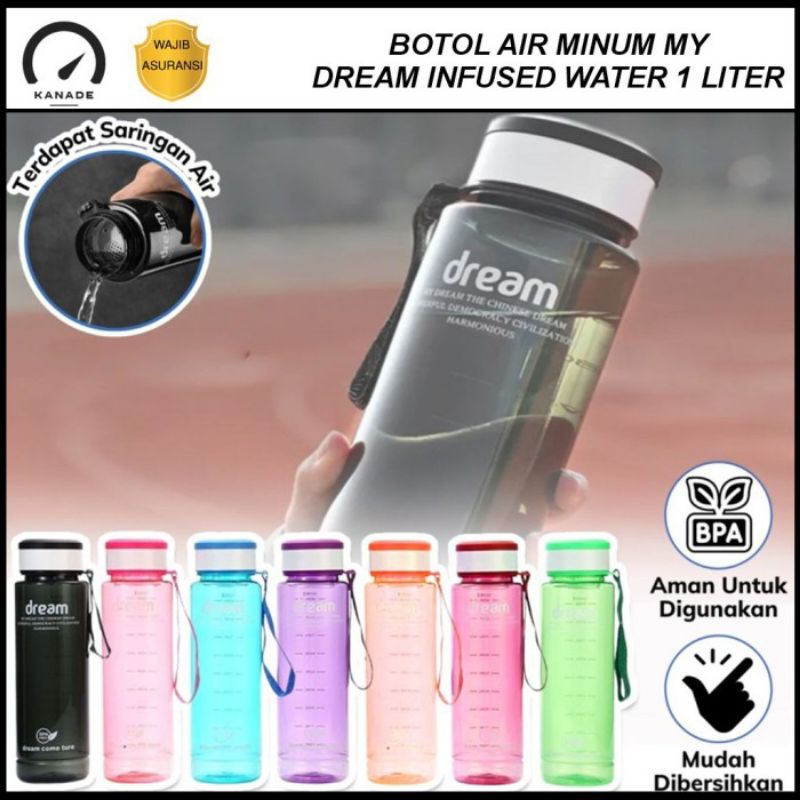 Jual MY BOTTLE DREAM 1 LITER / TEMPAT AIR 1 LITER BOTOL SPORT BOTOL ...
