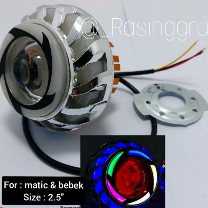 Jual Led proji depan lampu proji model oval 2.5 inci bebek dan matic ...