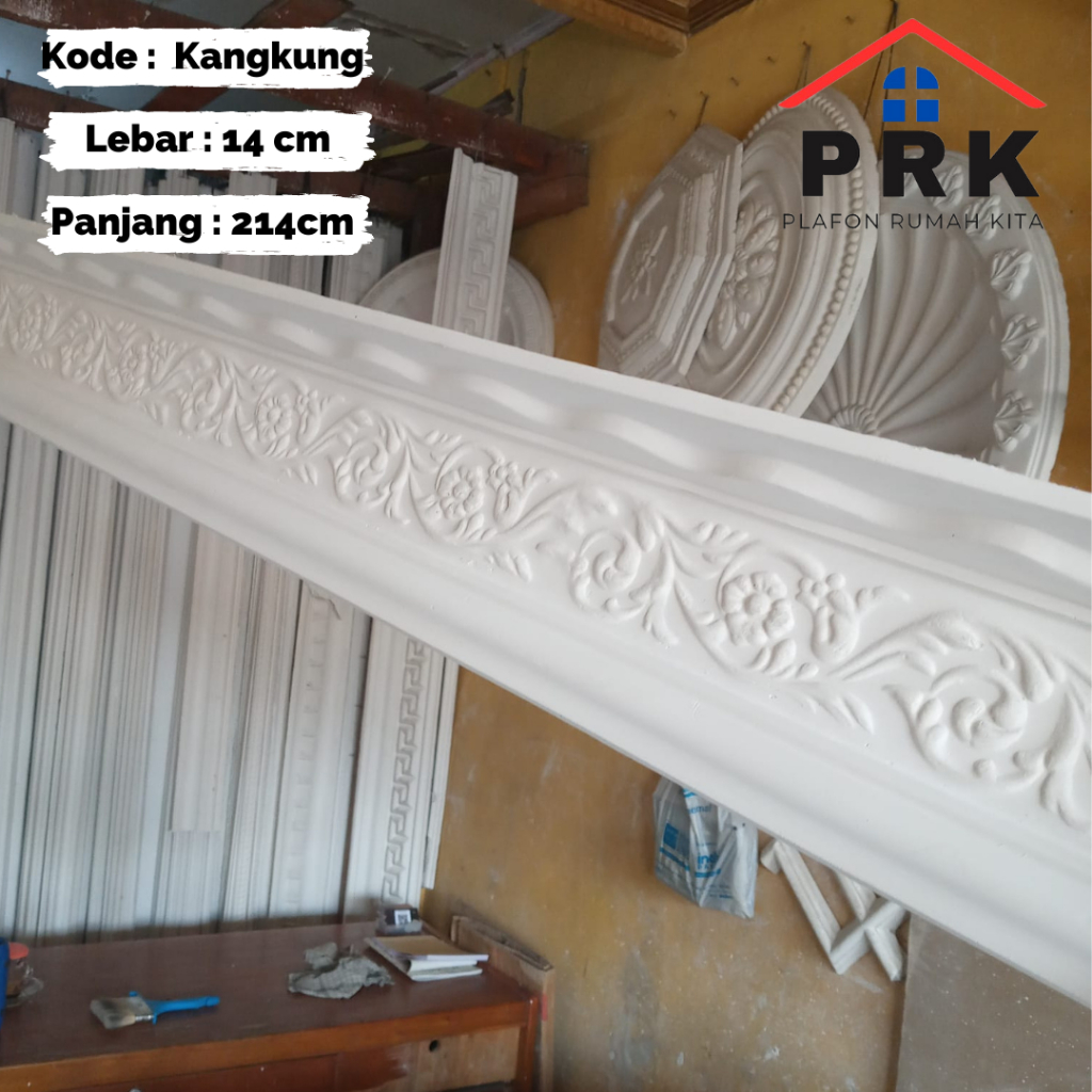Jual Lis List Gypsum Gipsum Motif bunga kangkung gelombang 14 cm Plafon ...
