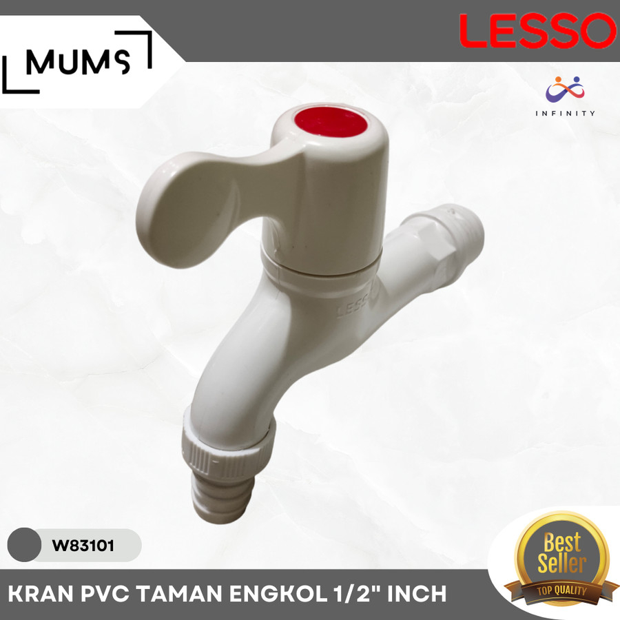 Jual Kran Pvc Taman Engkol Lesso 1/2" Inch Keran Air Plastik Bagus Awet ...