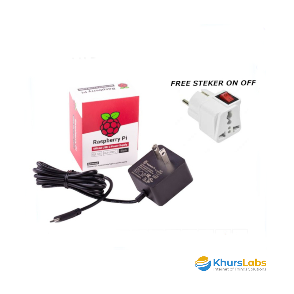 Jual Raspberry Pi 4 - PSU Adaptor Original Type C 15W 5.1A 3.0A ...