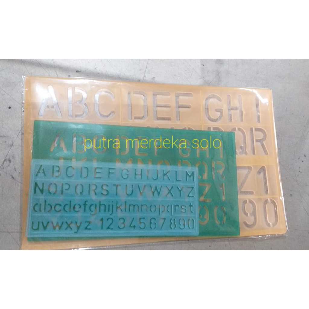 Jual Penggaris Huruf Butterfly Stencil Set (3/Set) Penggaris MAL Huruf ...