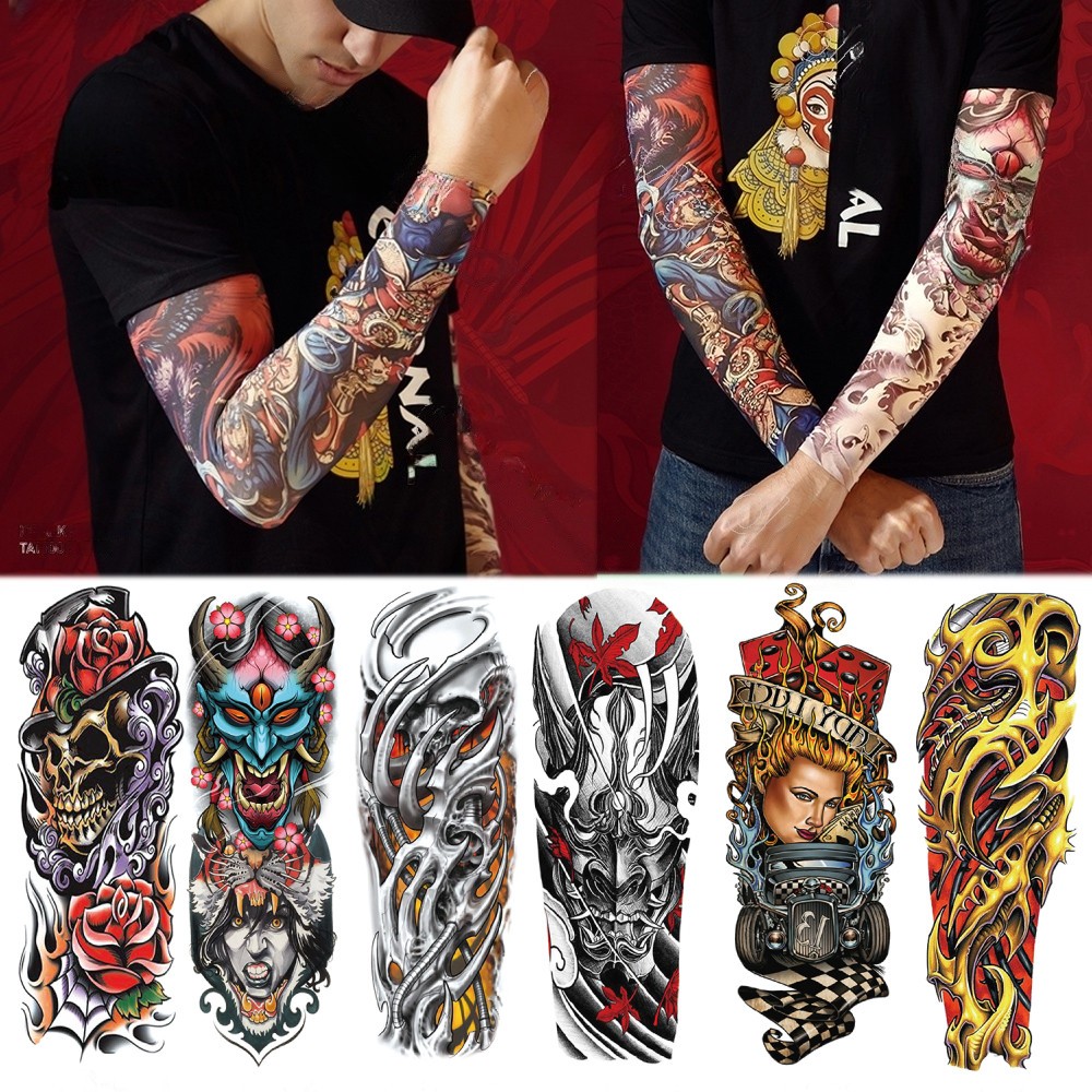 Jual Full Arm Tattoo temporer temporary tato Stiker Tato Temporer ...