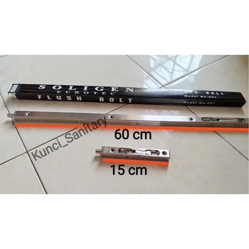 Jual Grendel Tanam 60 cm Stainless Soligen / Slot Tanam 60 cm Soligen ...