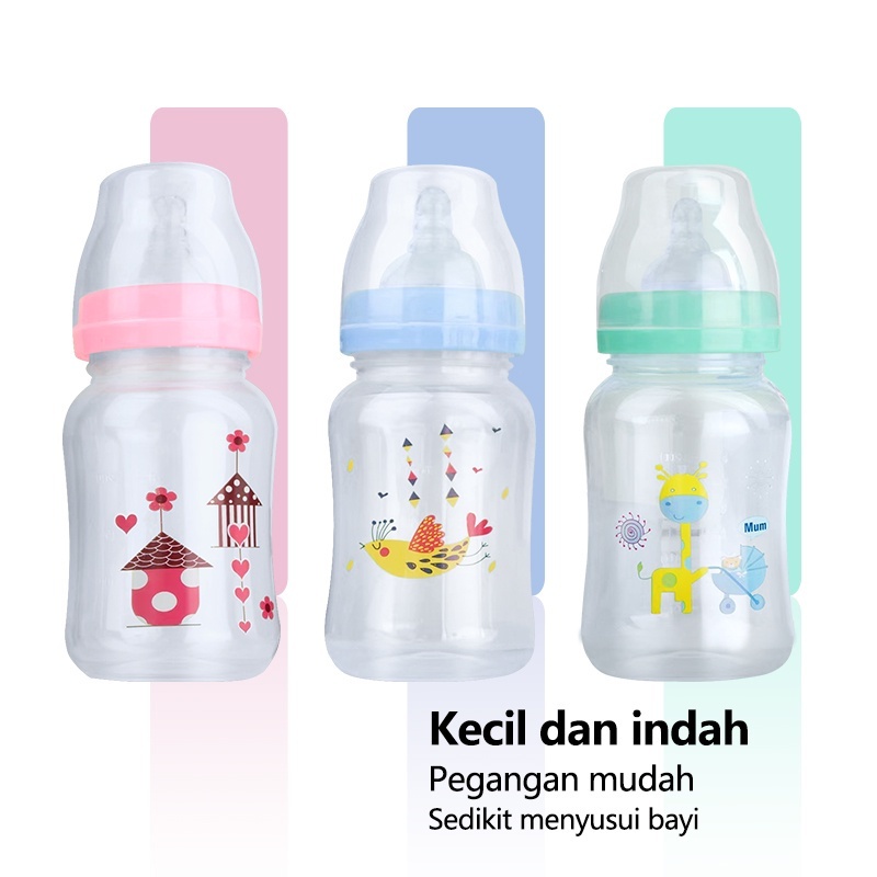 Jual 240ml Botol Dengan Pegangan Susu Dot Nipple Wide Bottle FREE Botol ...