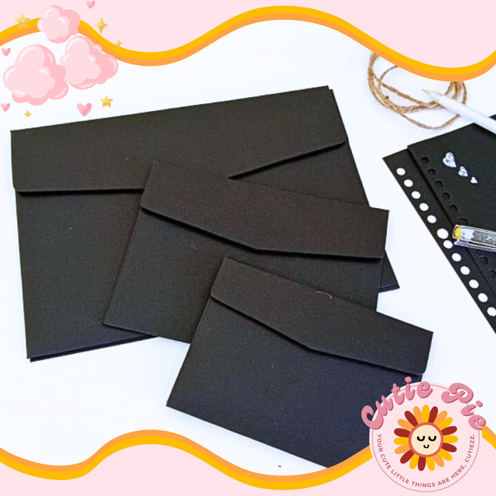 Jual AMPLOP HITAM POLOS ASTER BLACK VINTAGE 150 GSM UKURAN B7 A6 A5 ...