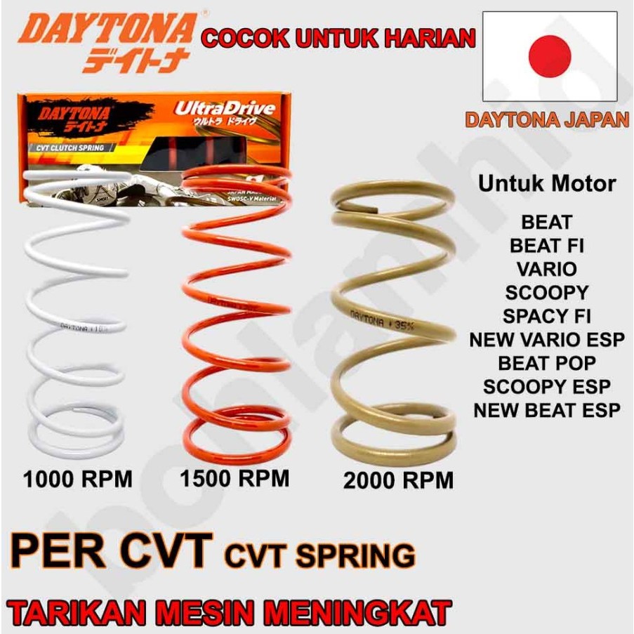 Jual Per CVT Spring Daytona MIO, SOUL, FINO, NOUVO 1500RPM 2000RPM ...