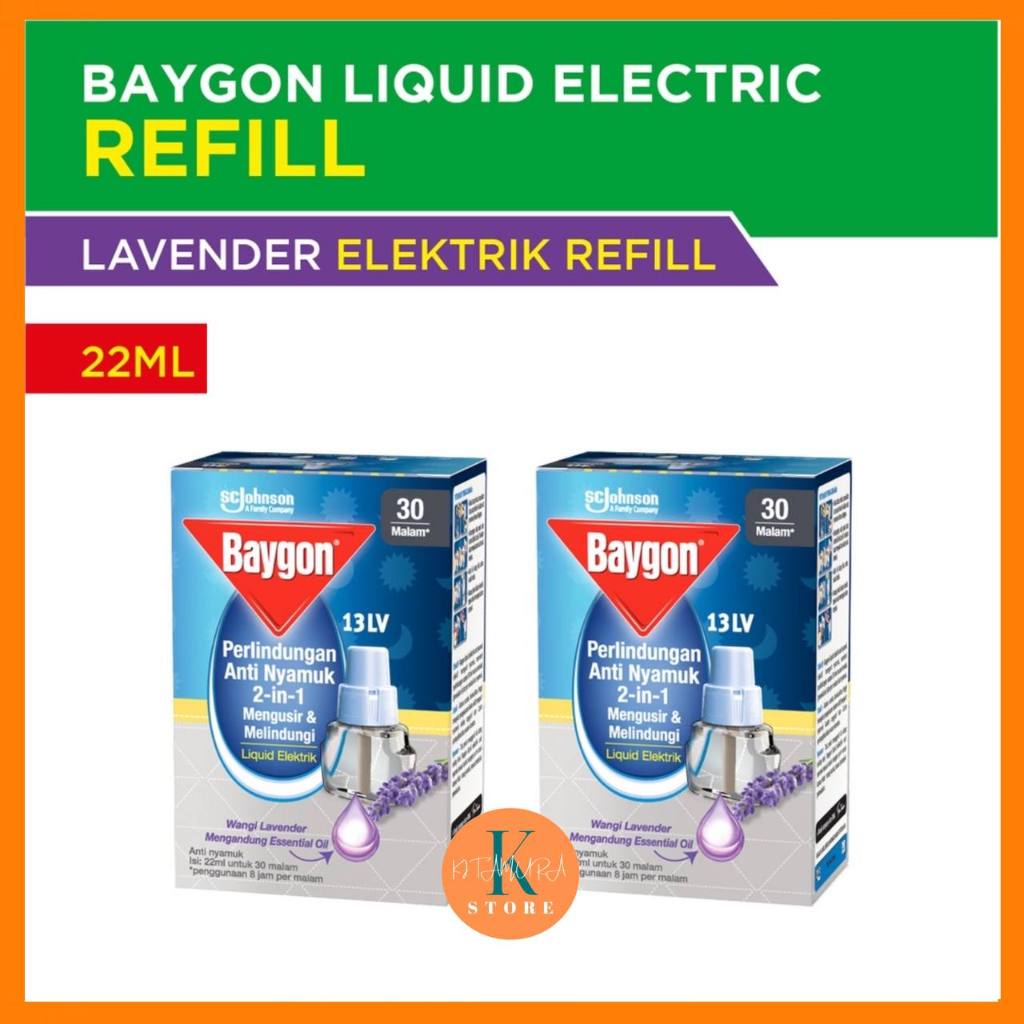 Jual Baygon Liquid Electric Refill Regular 22ml 30 Malam 13LV baygon refil liquid lavender ...