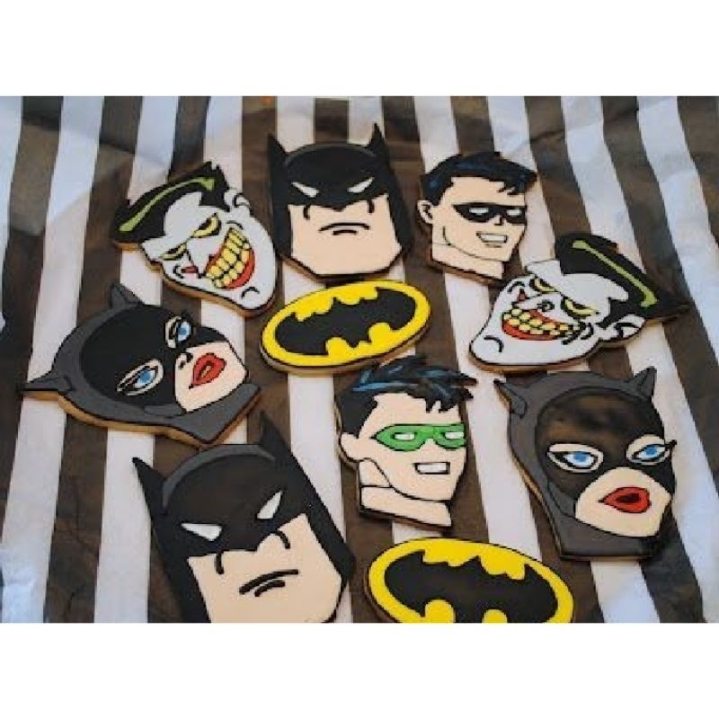 Jual IHANALICIOUS Butter Cookies Tema Batman Super hero (kukis hias ...