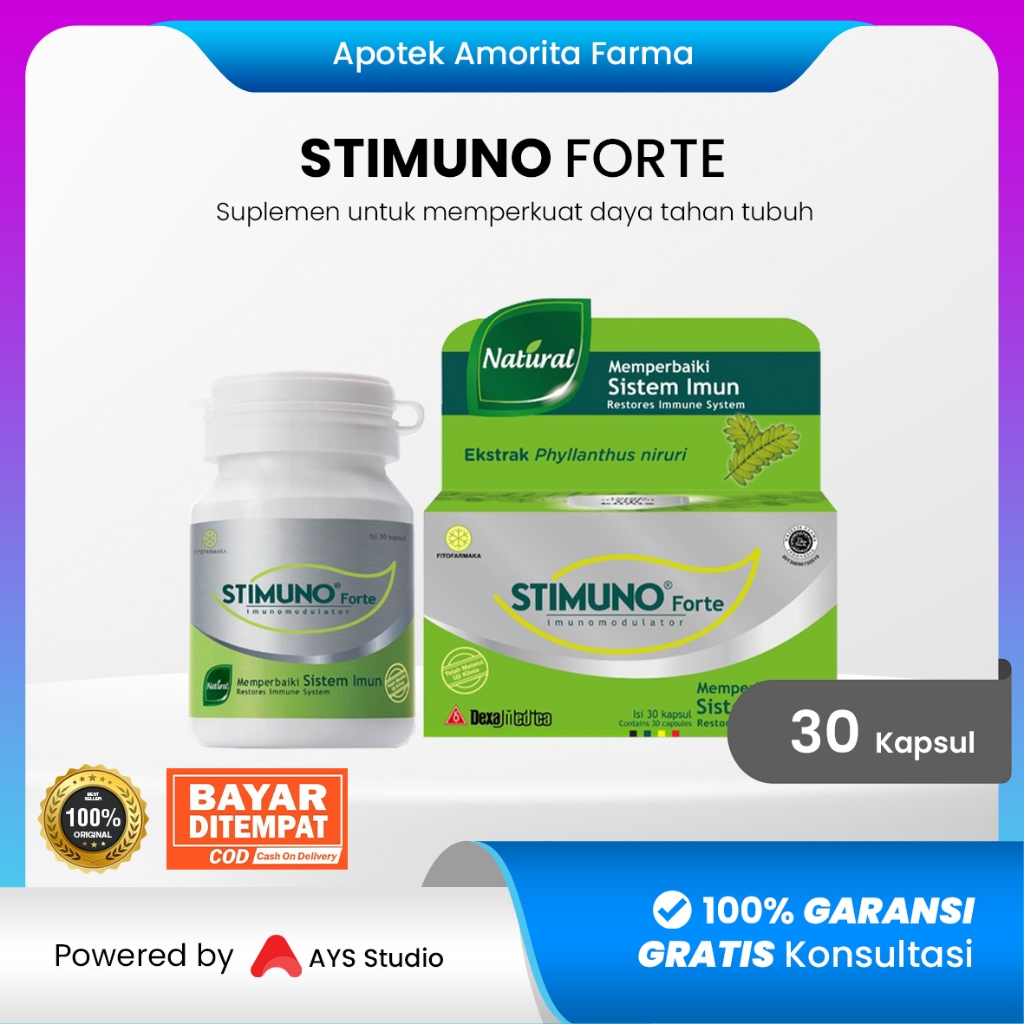 Jual Stimuno Forte 30 Kapsul Vitamin Daya Tahan Tubuh | Shopee Indonesia