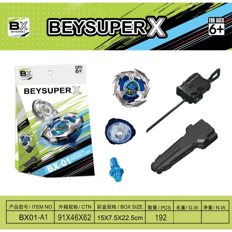 Jual BX01 Mainan Anak Gasing Beyblade X + Launcher Gangsing Beybled Dran Sword | Shopee Indonesia