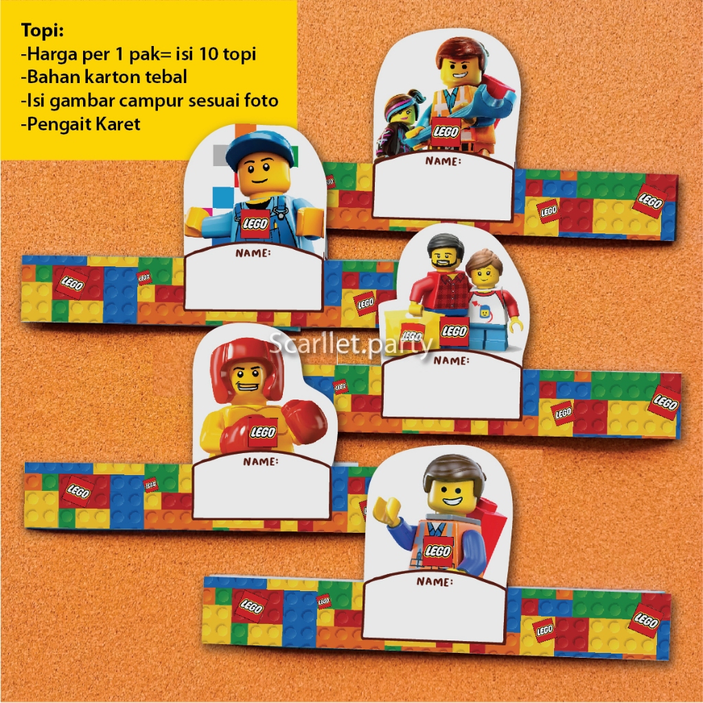 Jual TOPI ULTAH LEGO HAPPY BIRTHDAY TOPI LINGKAR ULANG TAHUN ANAK HBD ...