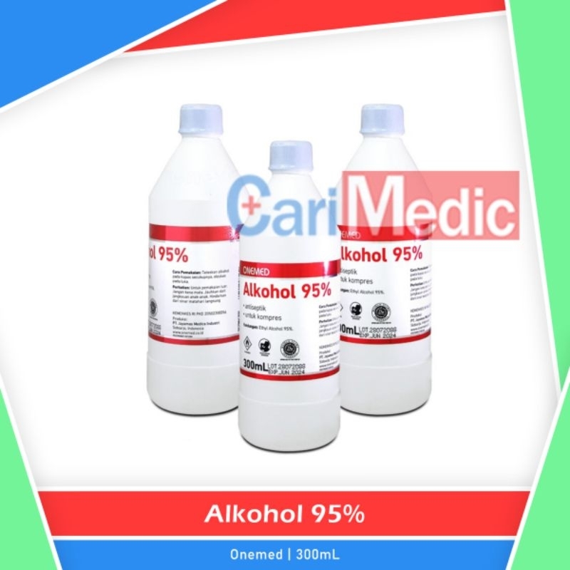 Jual Alkohol OneMed 95% 300ml | Antiseptik Luka 95 Persen | Shopee ...