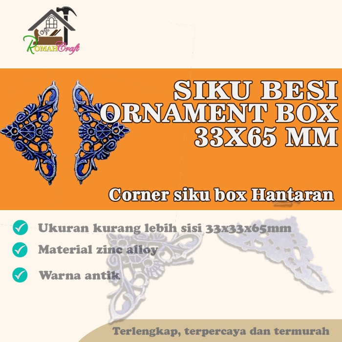 Jual Siku besi ornamen box 33x65 Im.S Corner siku box Hantaran Hiasan ...