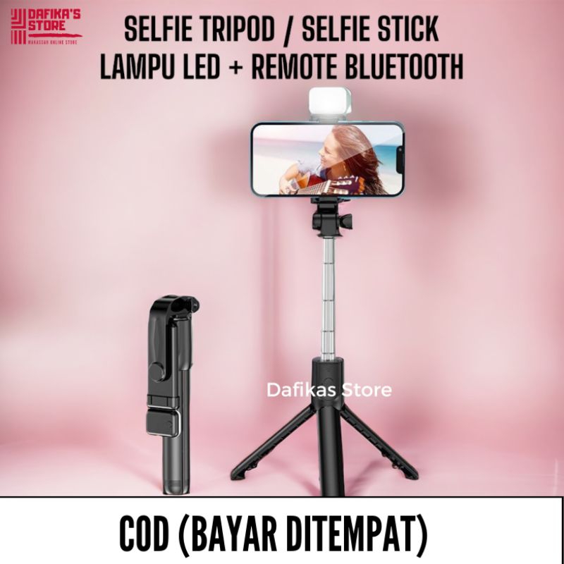 Jual TRIPOD TONGSIS + LAMPU LED + REMOTE BLUETOOTH 4IN1 MULTIFUNGSI ...