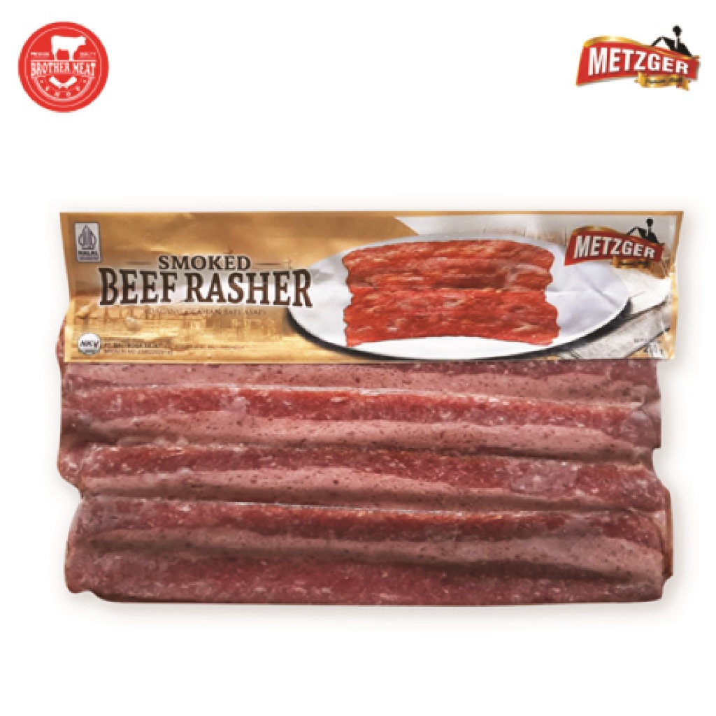 Jual Metzger Daging Sapi Asap Smoked Beef Rasher 250gr | Shopee Indonesia